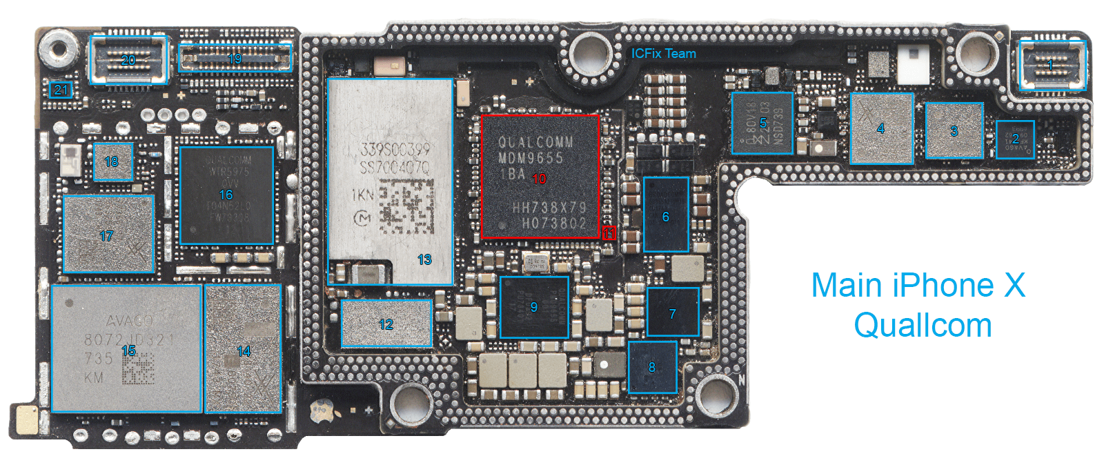 Nhận diện linh kiện iPhone X – VuHDA.COM